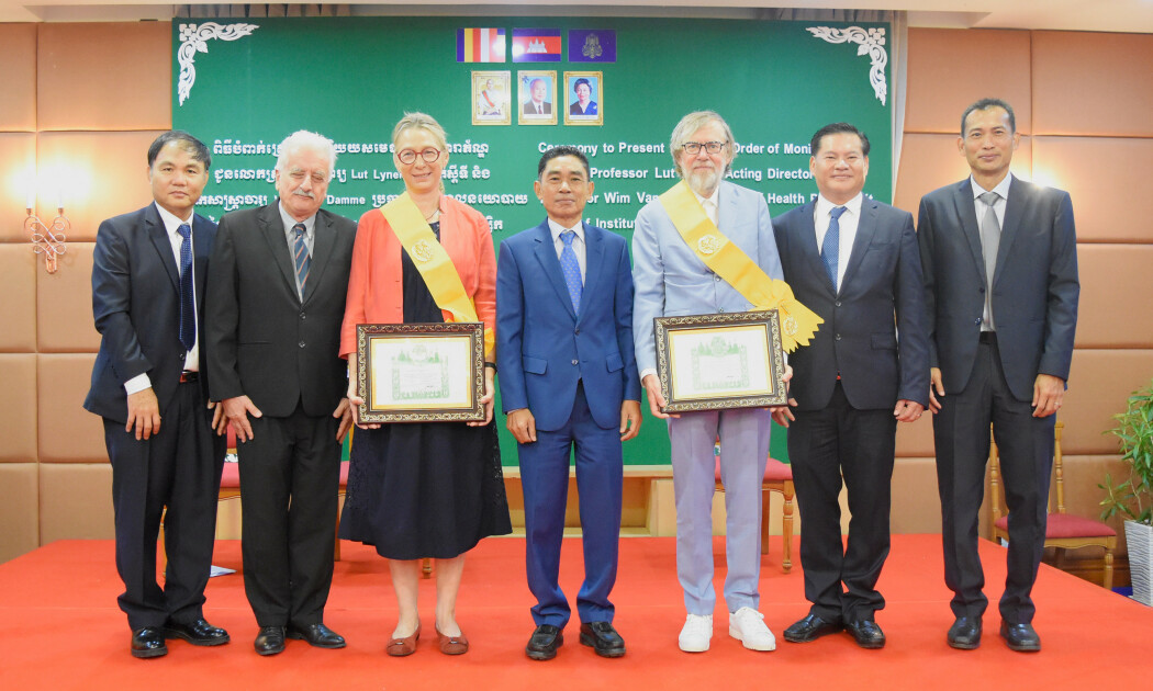 Professors Lut Lynen and Wim Van Damme honoured in Cambodia | Institute ...